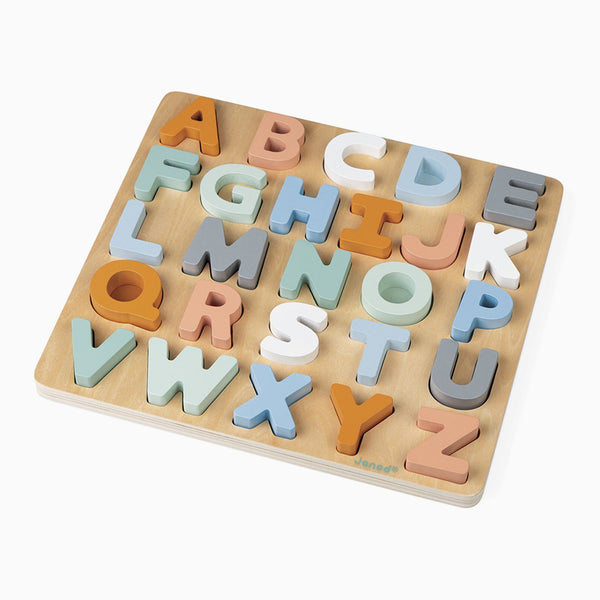 Shop Janod Wooden Alphabet Puzzle for ABC Learning | MORI UK
