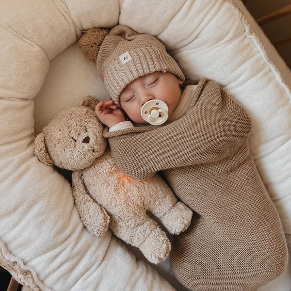 Moonie Humming Organic Bear Night Light | Baby Toys | MORI UK