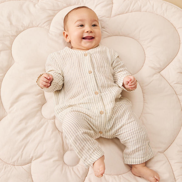 Striped Muslin Romper | Summer Baby Clothes | MORI
