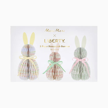 Shop Meri Meri x Liberty Honeycomb Bunny Decorations | MORI UK