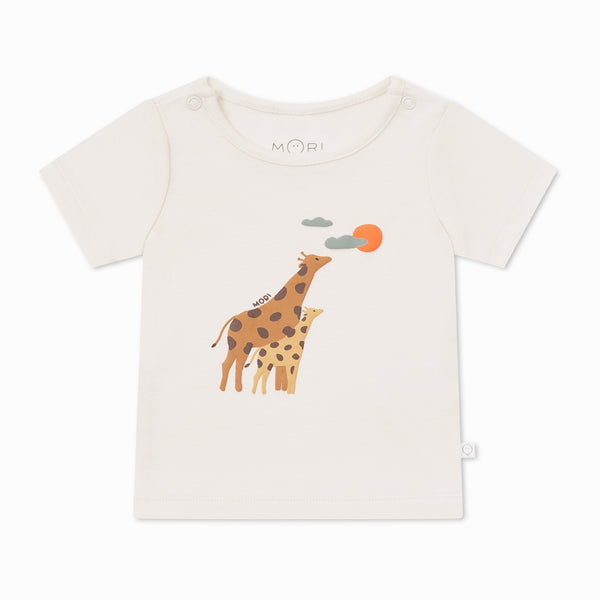 Giraffe Summer Pyjamas | Organic Baby Sleepwear | MORI UK