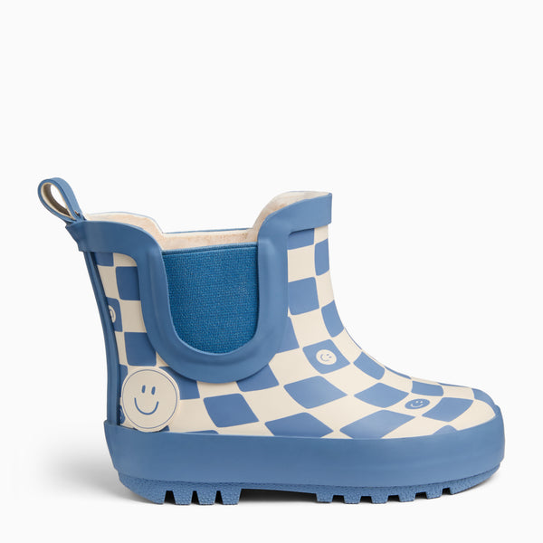 Shop Check Short Wellies with Fur Lining | KIDLY by MORI UK