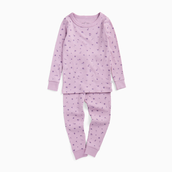 Shop Floral Ribbed Pyjamas | MORI UK