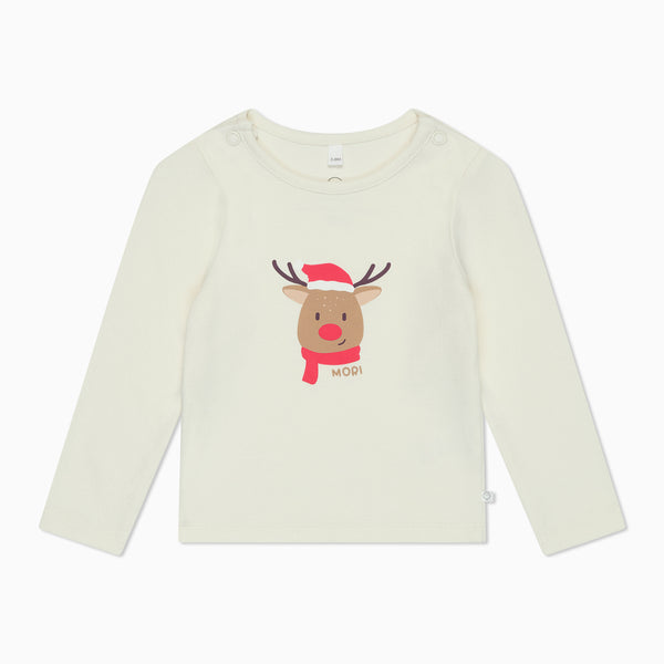 Santa's Sidekick Long Sleeved Top | Christmas Baby Outfits | MORI UK