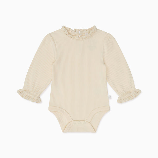 Frilled Ribbed Bodysuit | Baby Day Outfits | MORI UK