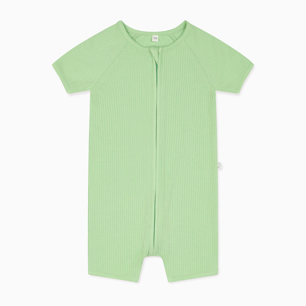 Ribbed Zip Summer Sleepsuit | Breathable & Stretchy | MORI UK
