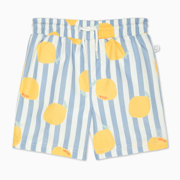 Lemon Board Shorts | Baby Summer Swimwear | MORI UK