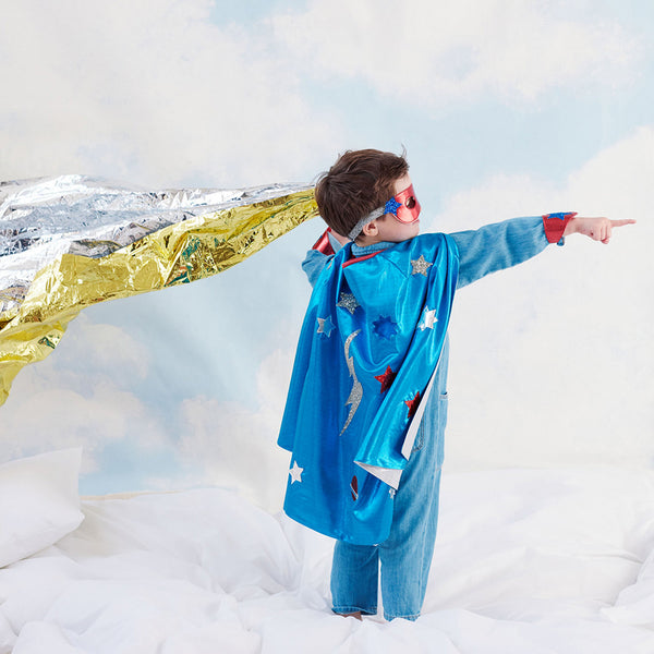 Shop Meri Meri Blue Superhero Costume UK