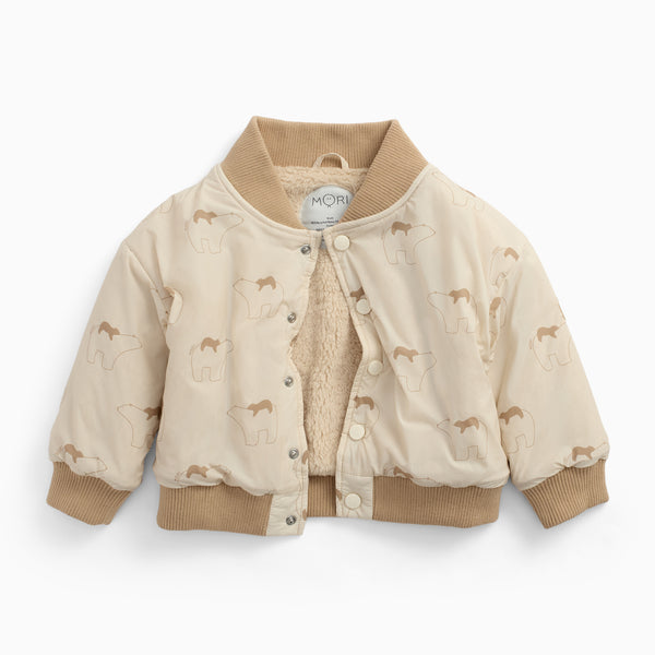 Polar Bear Bomber Jacket | Baby Daywear | MORI UK