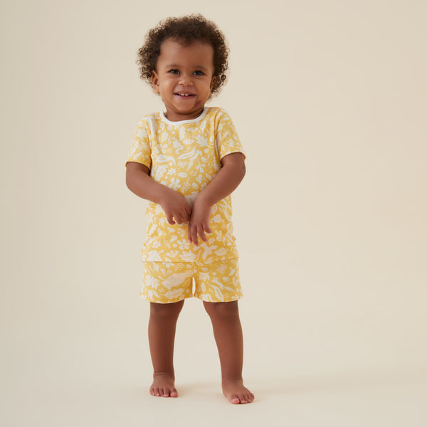 Gruffalo Buttercup Yellow Summer Pyjamas | Organic Kids Sleepwear | MORI UK