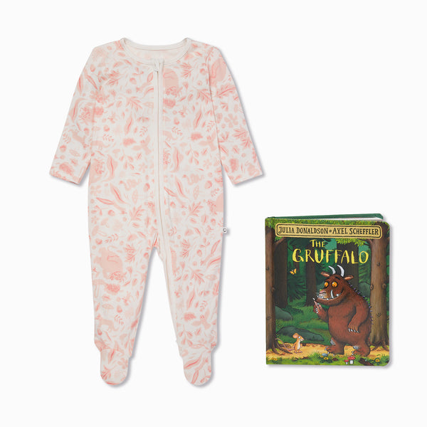 The Gruffalo Zip-Up Sleepsuit & Book Set | Baby Gift Sets | MORI UK