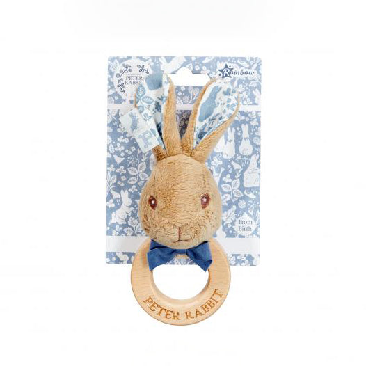 Peter Rabbit Wooden Rattle | Baby Toys | MORI UK