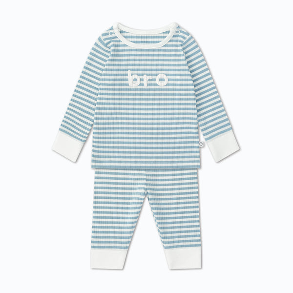 Sea Stripe Bro Ribbed Pyjamas | Sibling Pyjamas | MORI